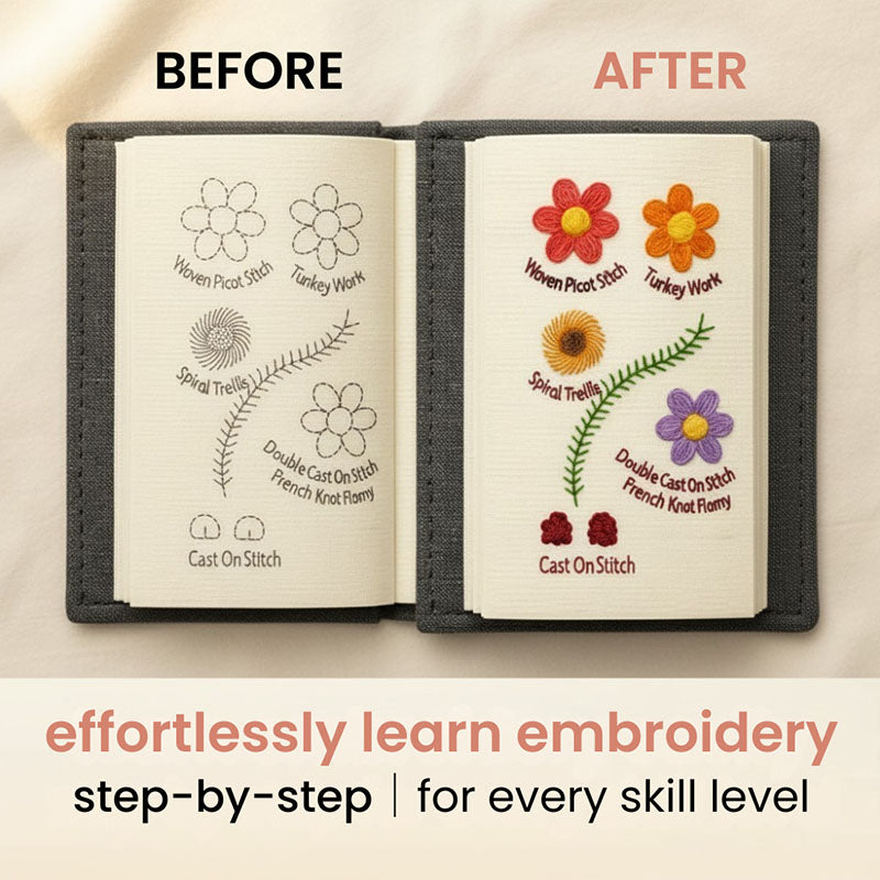 Embroidery Stitch Practice Book with Illustrated Patterns – hevenstar